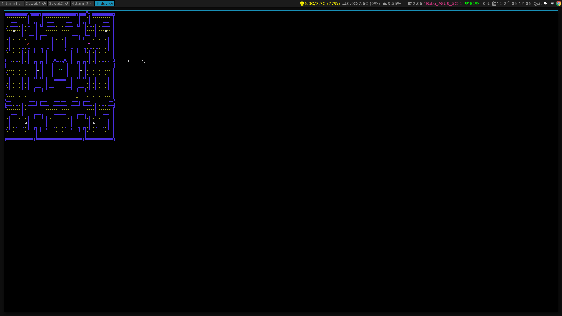 GitHub - Binary-Eater/pacman: An in-terminal Pacman video game implemented in Clojure.